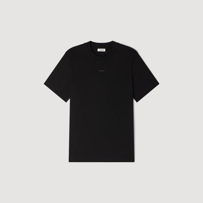 Sandro Logo Tee Cotton T-Shirt Black